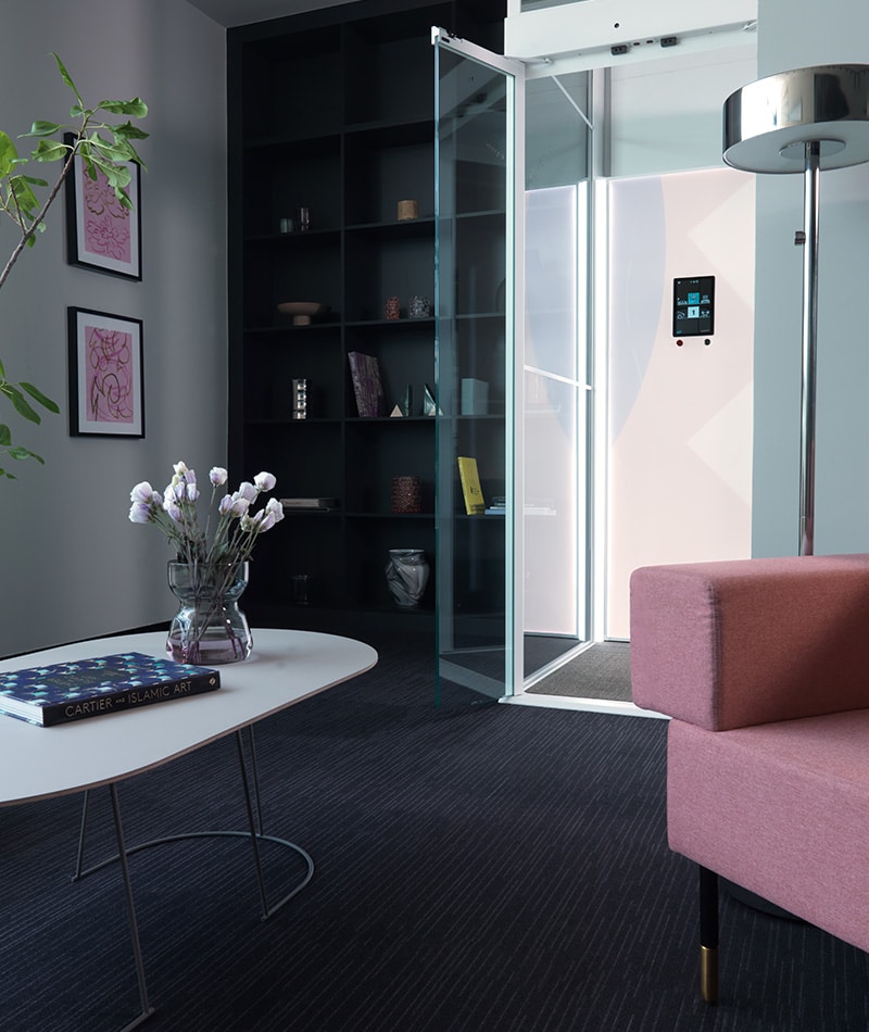 A residential lift with touch display and ArtWall - SWIFT Pro