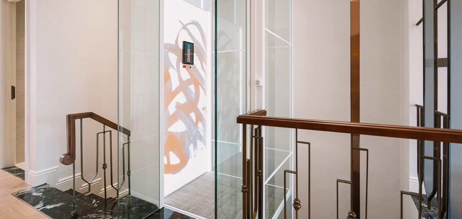 A residential lift with touch display and ArtWall - SWIFT Pro