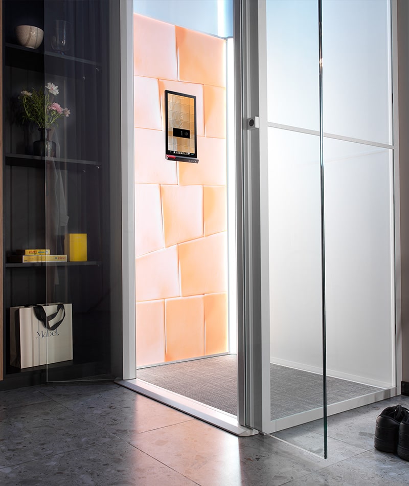 A residential lift with touch display and ArtWall - SWIFT Pro